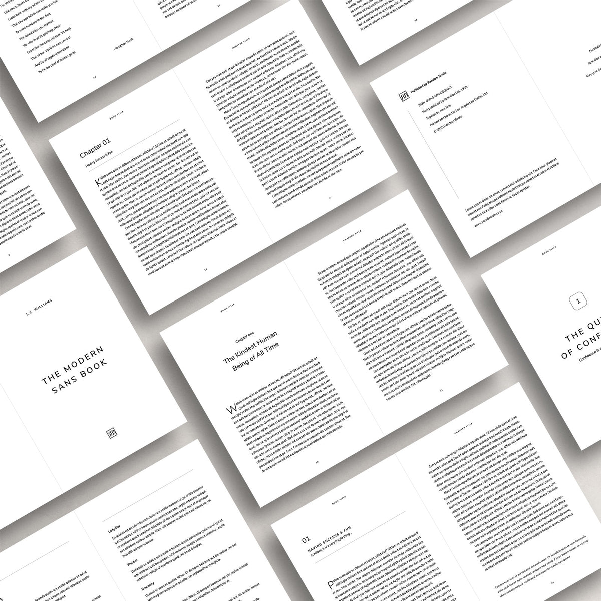 Modern Sans Book Template – Ruben Stom Design